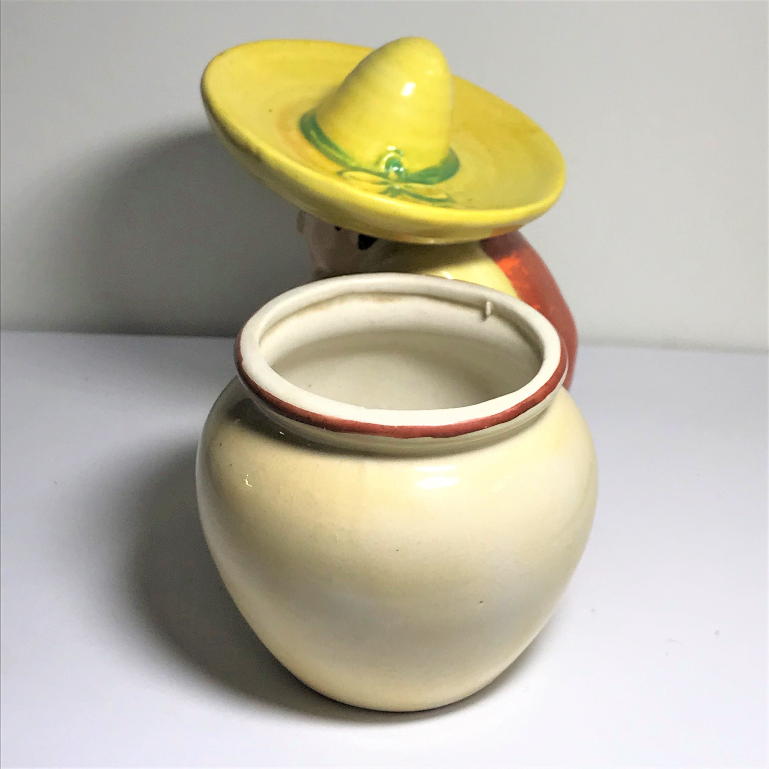 Vintage Japanese Horseshoe Mark Pottery Siesta Mexican Figurine Vase ...