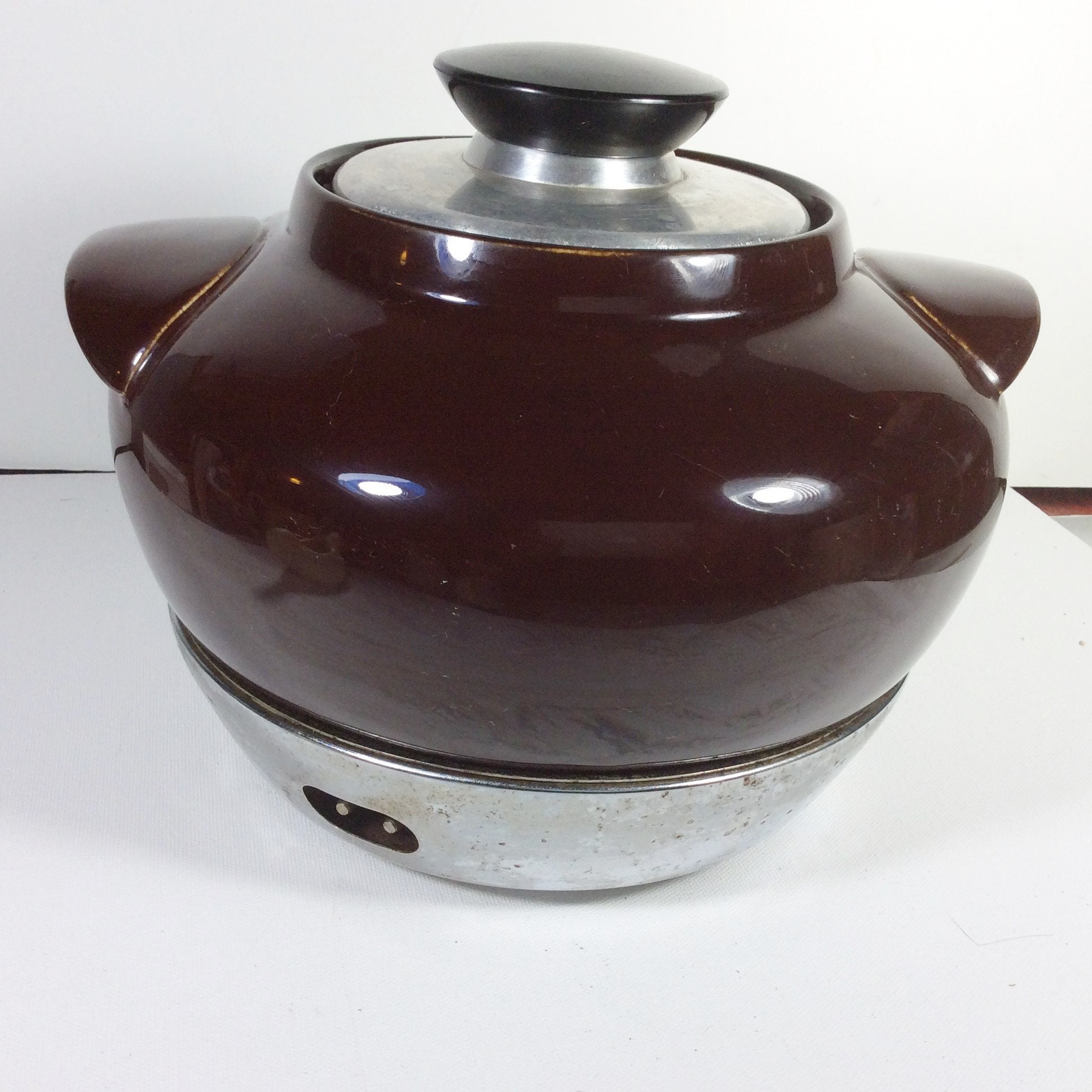 Vintage Hall Pottery Electric Warmer Bean Pot - Etsy