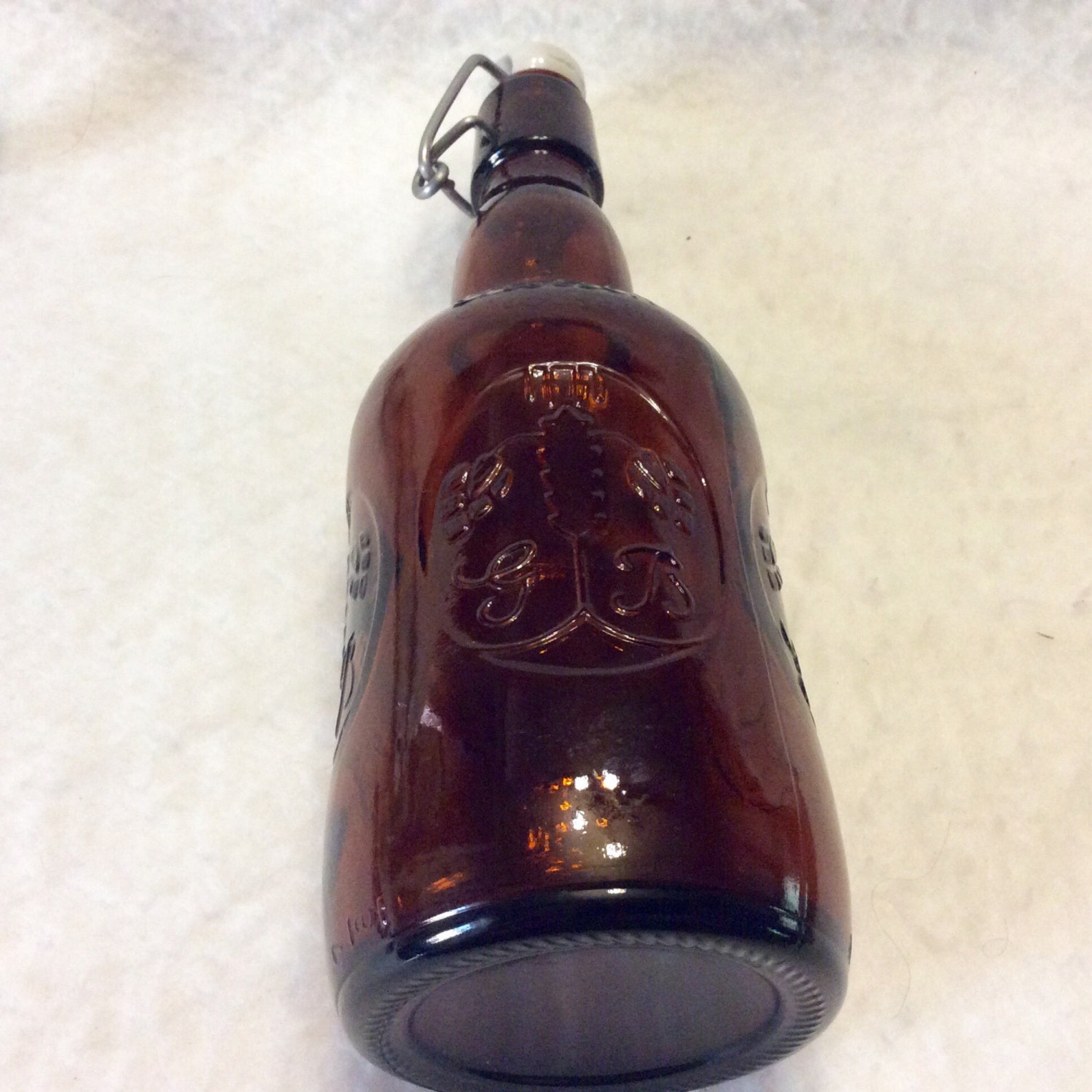 Grolsch Beer Amber Glass Bottle With Ceramic Snap Top 1950s - Etsy