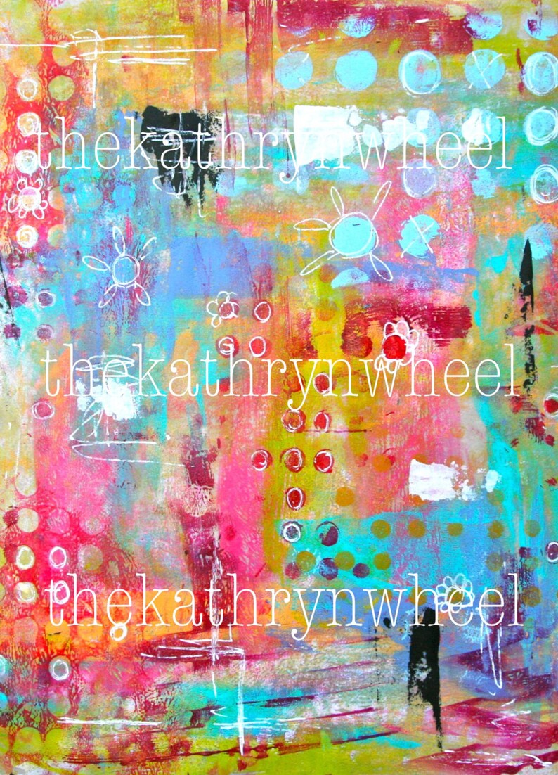 Set of 4 Mixed Media Backgrounds, Instant Download, Digital Art, Art ...