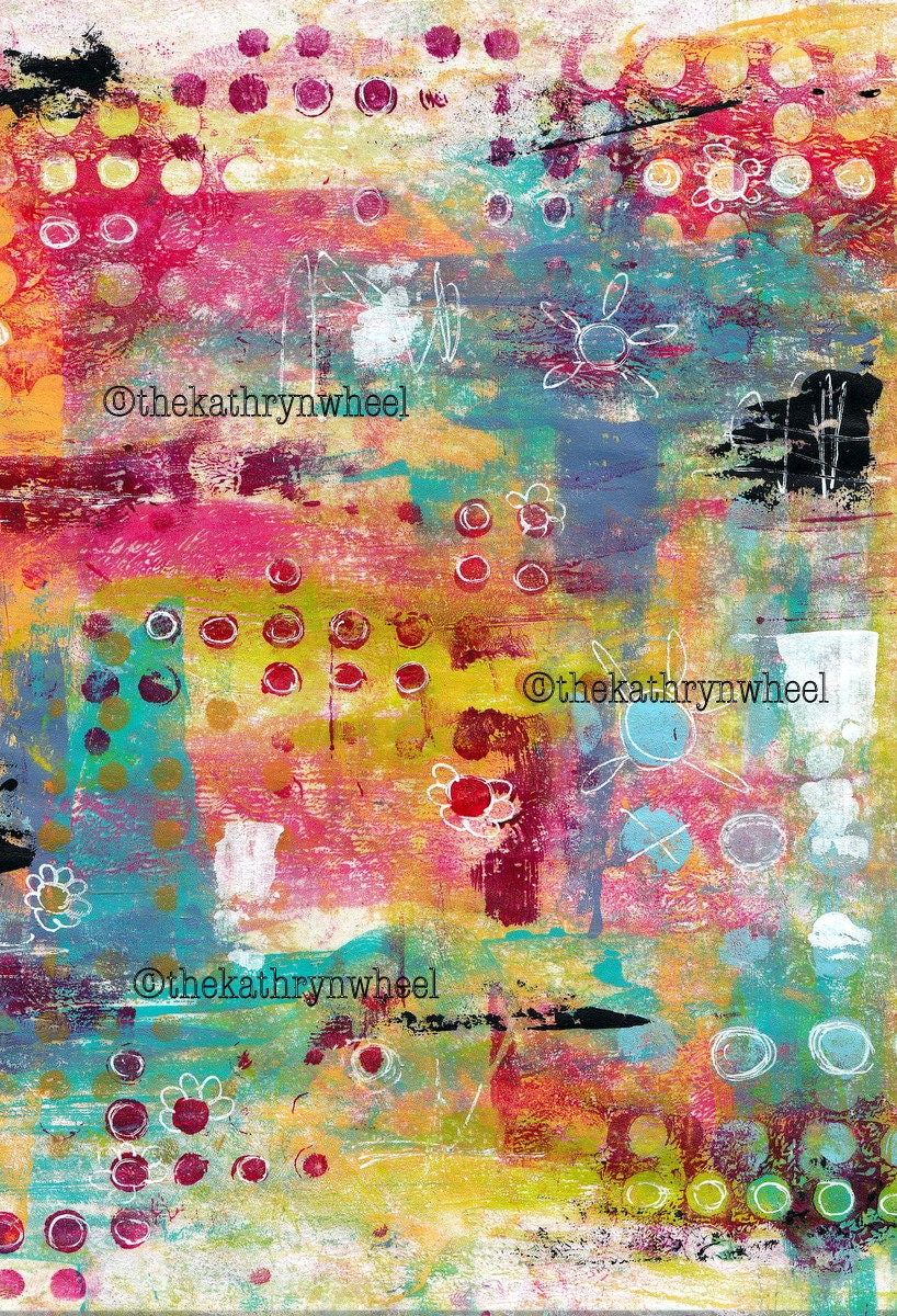 Set of 4 Mixed Media Backgrounds Instant Digital Download - Etsy UK