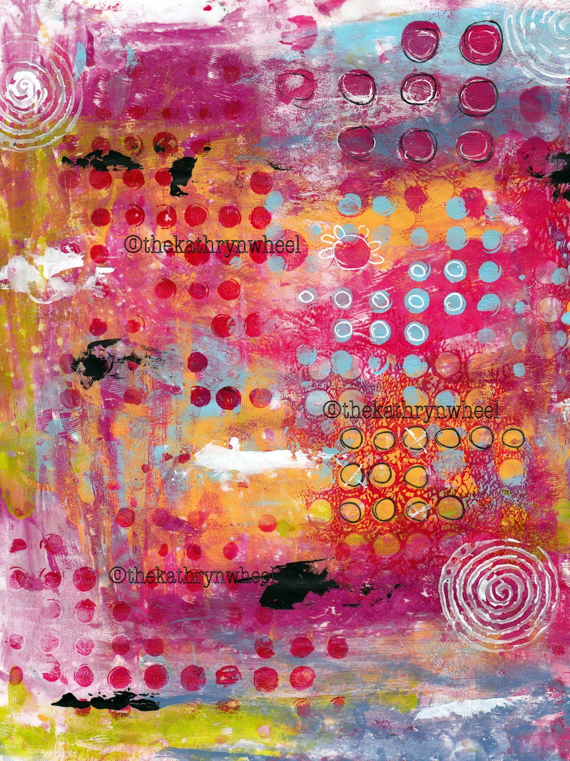 Set of 4 Mixed Media Backgrounds Instant Digital Download - Etsy