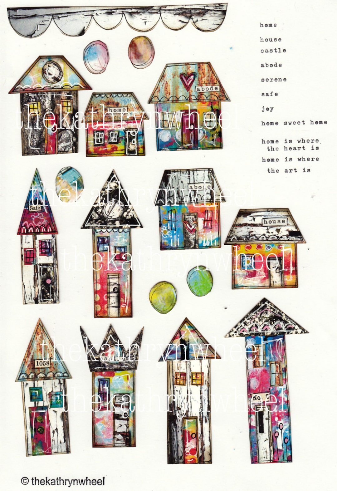 Collaged Houses Download - Etsy