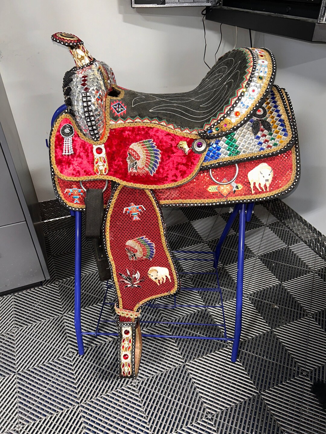 Custom Embellished Western Horse Saddle "tribal" - Etsy