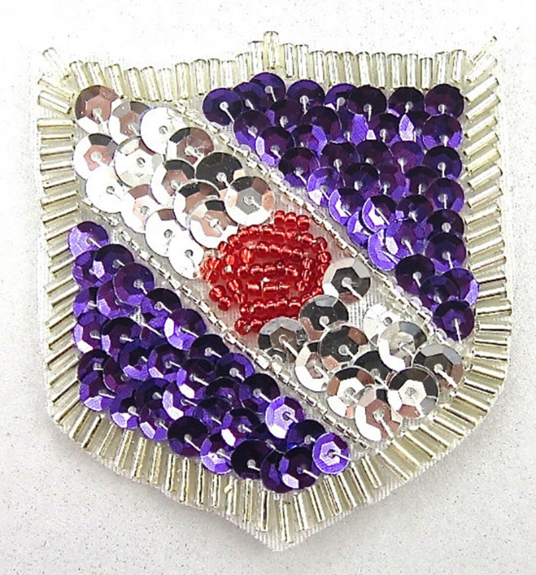 10 Pack Crest Shield Appliqué Sequin Beaded 2 X - Etsy