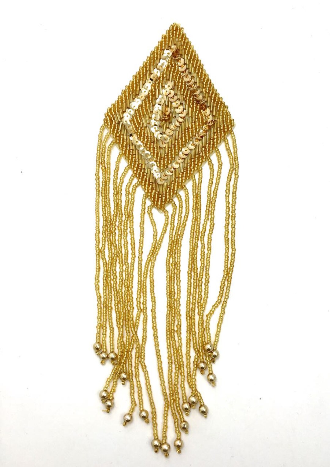 Choice of Color Diamond Shape Epaulet Gold Sequin Beaded - Etsy