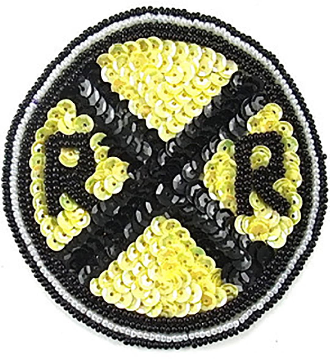 Railroad Crossing Sign Applique Sequin Beaded - Etsy