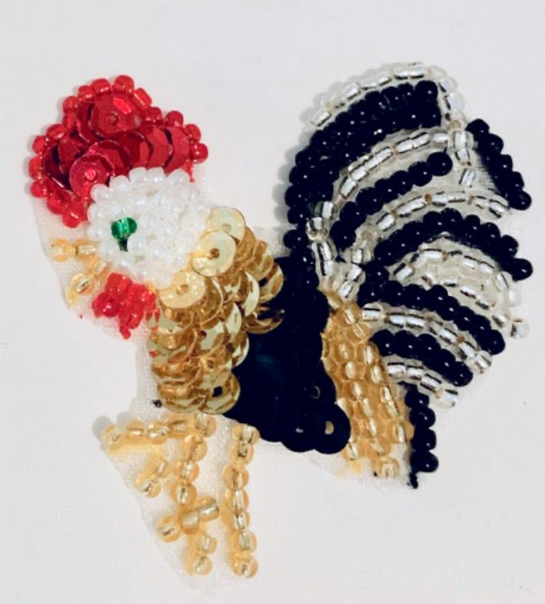Rooster Applique Multicolor Sequin Beaded 2 X 2 - Etsy