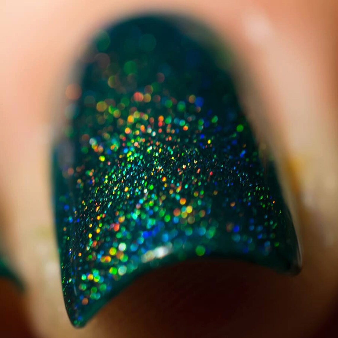 Deep Green Linear Holo Nail Polish Forest Holographic - Etsy