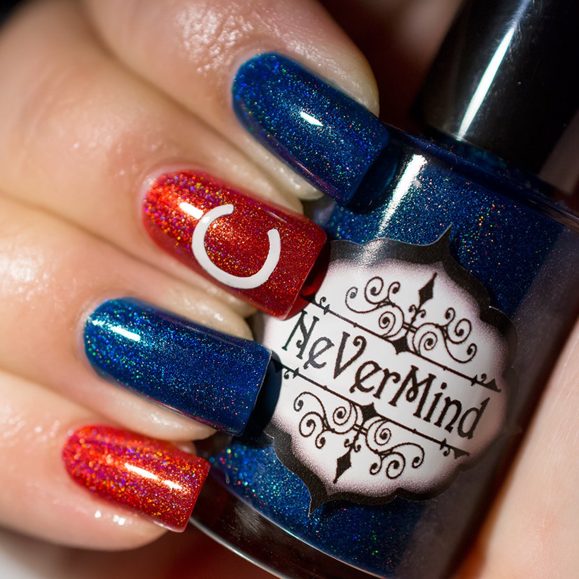 Red Linear Holo Nail Polish Holographic Hadephilia | Etsy