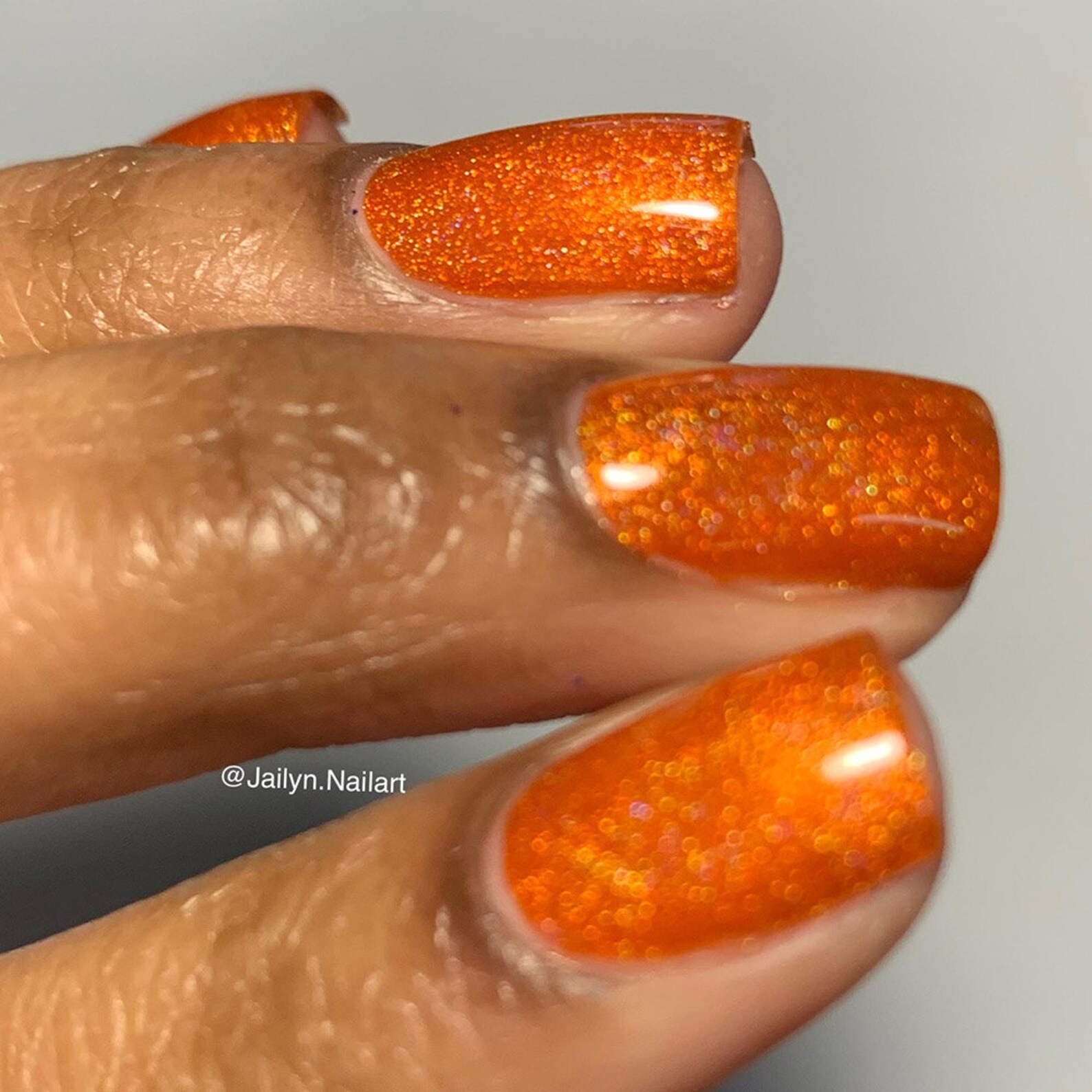Orange Linear Holographic Nail Polish Pyrophilia | Etsy
