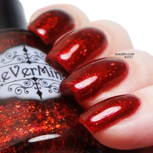 Blood Moon - Deep Red, Orange and Pink Shifting Nail Polish - Aurora ...