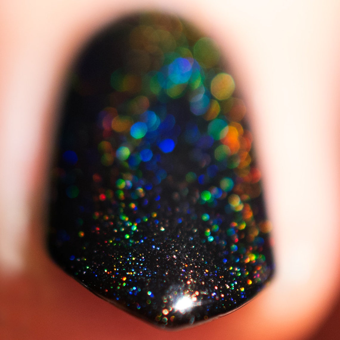Black Linear Holographic Nail Polish Holo Hamartophilia - Etsy