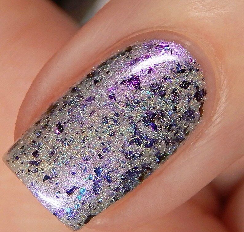 Holographic Iridescent Nail Polish With Pink / Purple Shift - Etsy