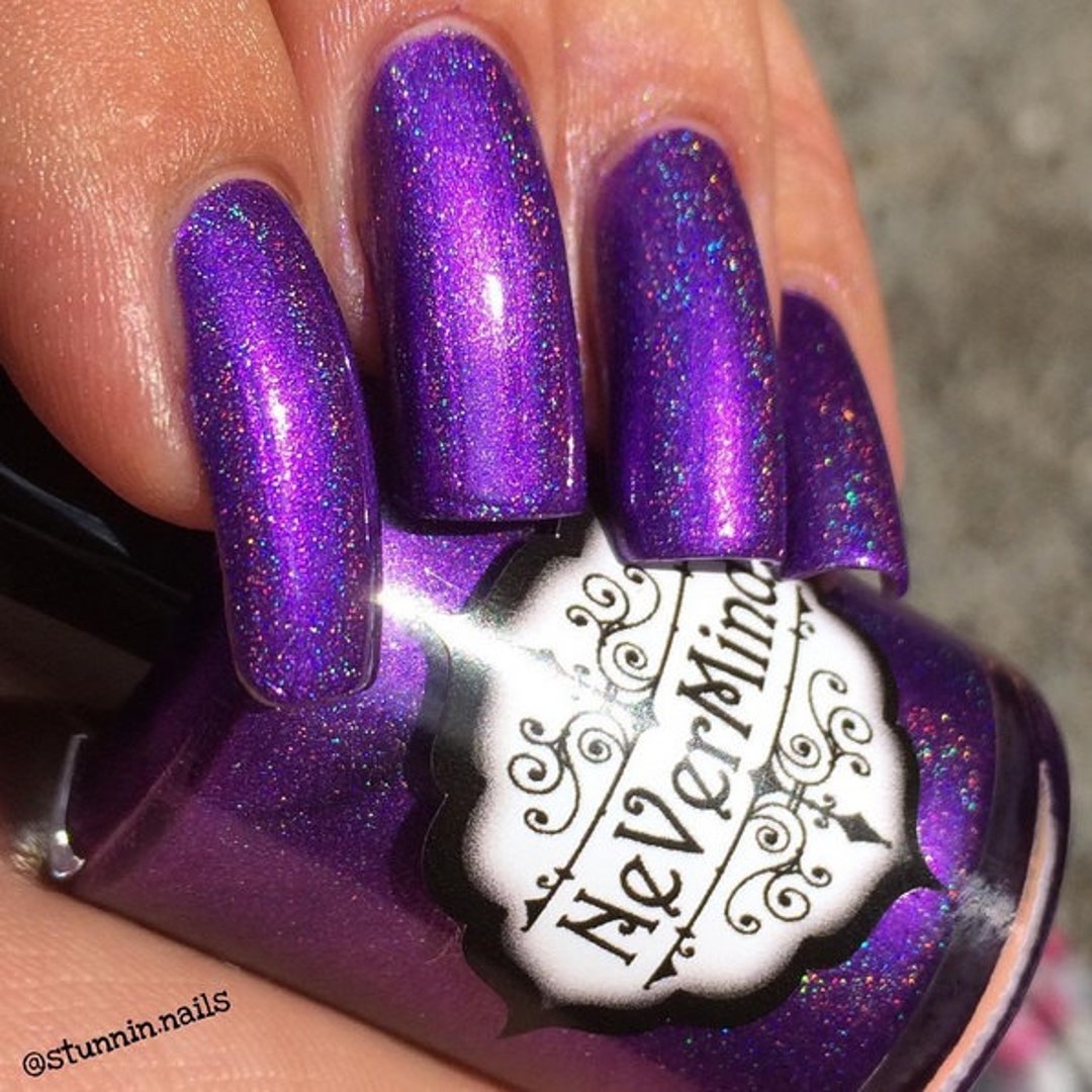 Purple Holographic Nail Polish | Holo - Oneirophilia - Etsy