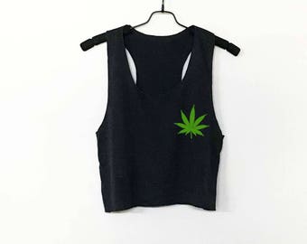 Weed crop top | Etsy