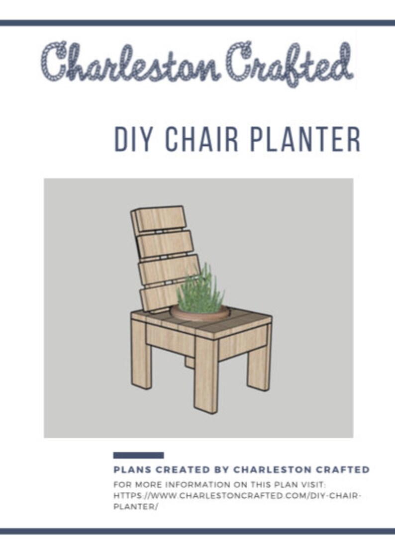 DIY Wooden Chair Planter Plant Stand - Printable PDF Woodworking Plans ...