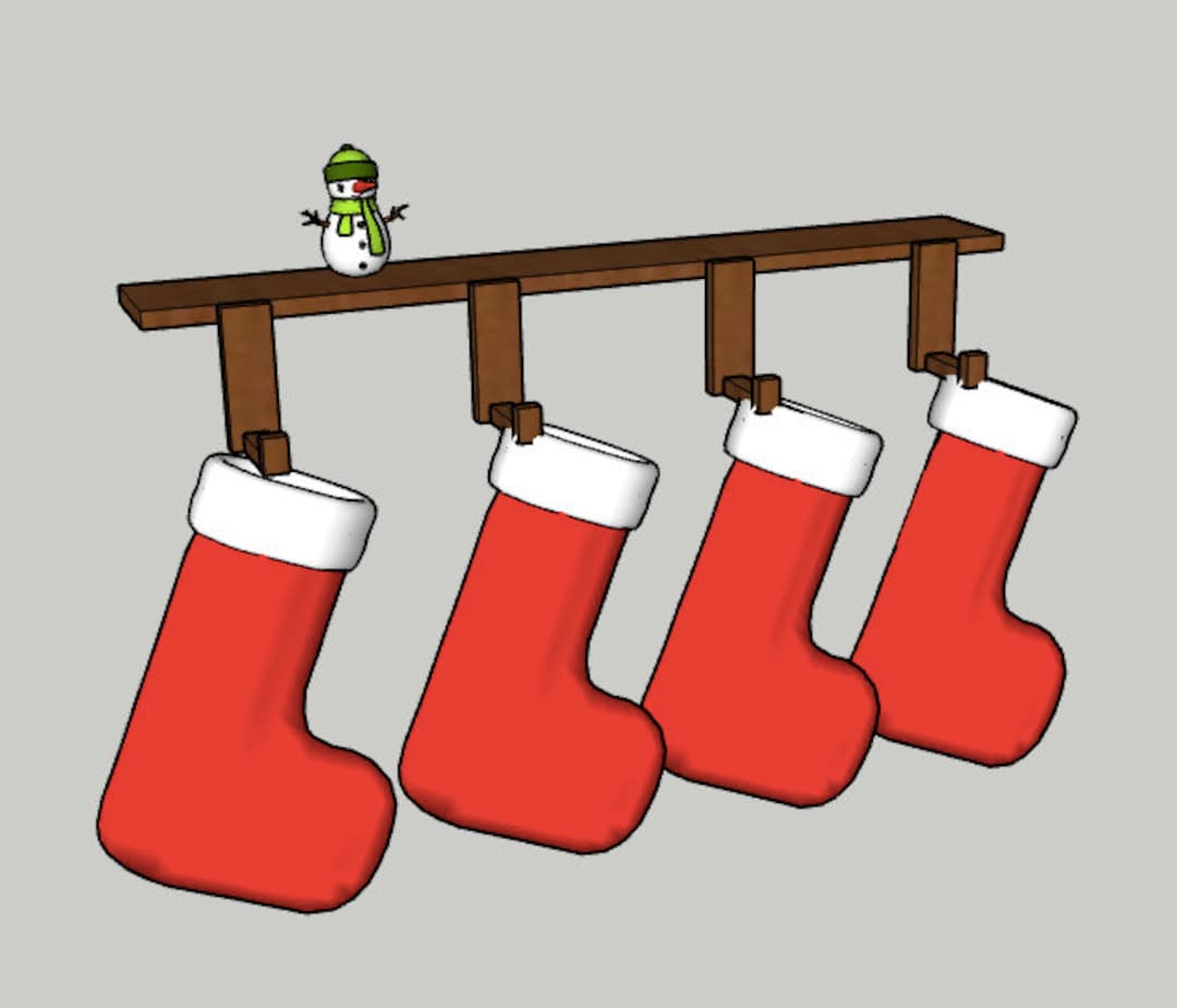 DIY Wood Stockings Holder Woodworking PDF Plans Printable - Etsy