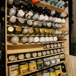DIY Spray Paint Storage Rack - Printable PDF Woodworking Plans - Etsy