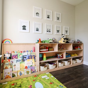 BUNDLE Montessori Forward Facing Bookshelf + Toy Shelf WOODWORKING ...
