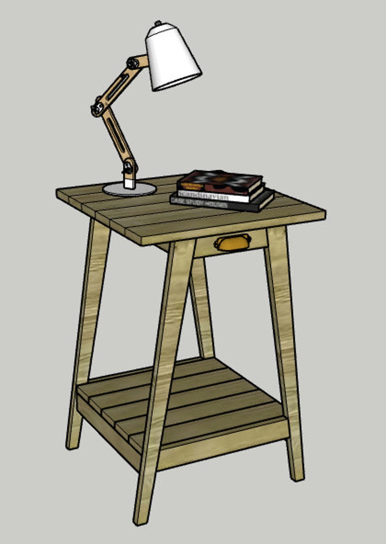Midcentury Modern Side Table Printable PDF Woodworking Plans - Etsy