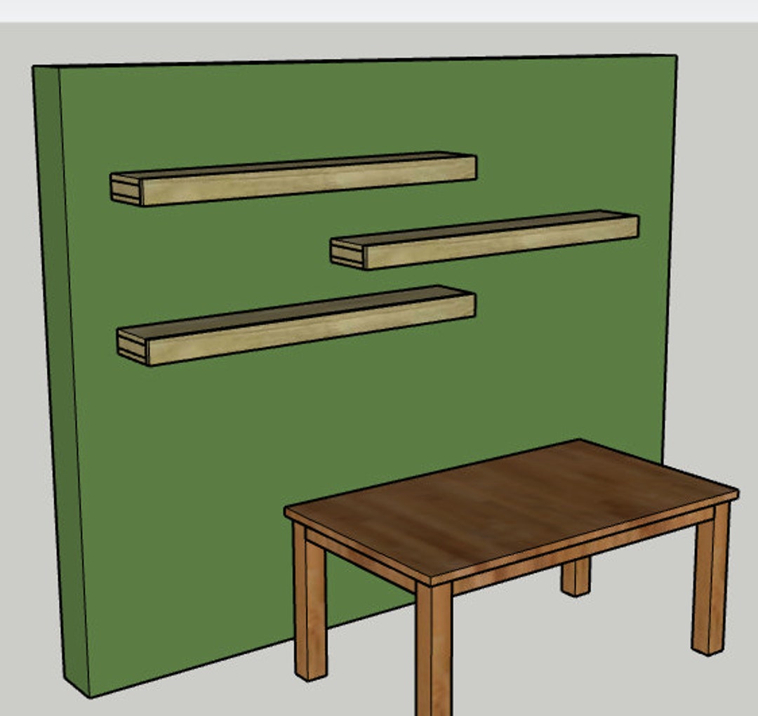 Simple Wooden Floating Shelves PDF Printable Woodworking Plans - Etsy