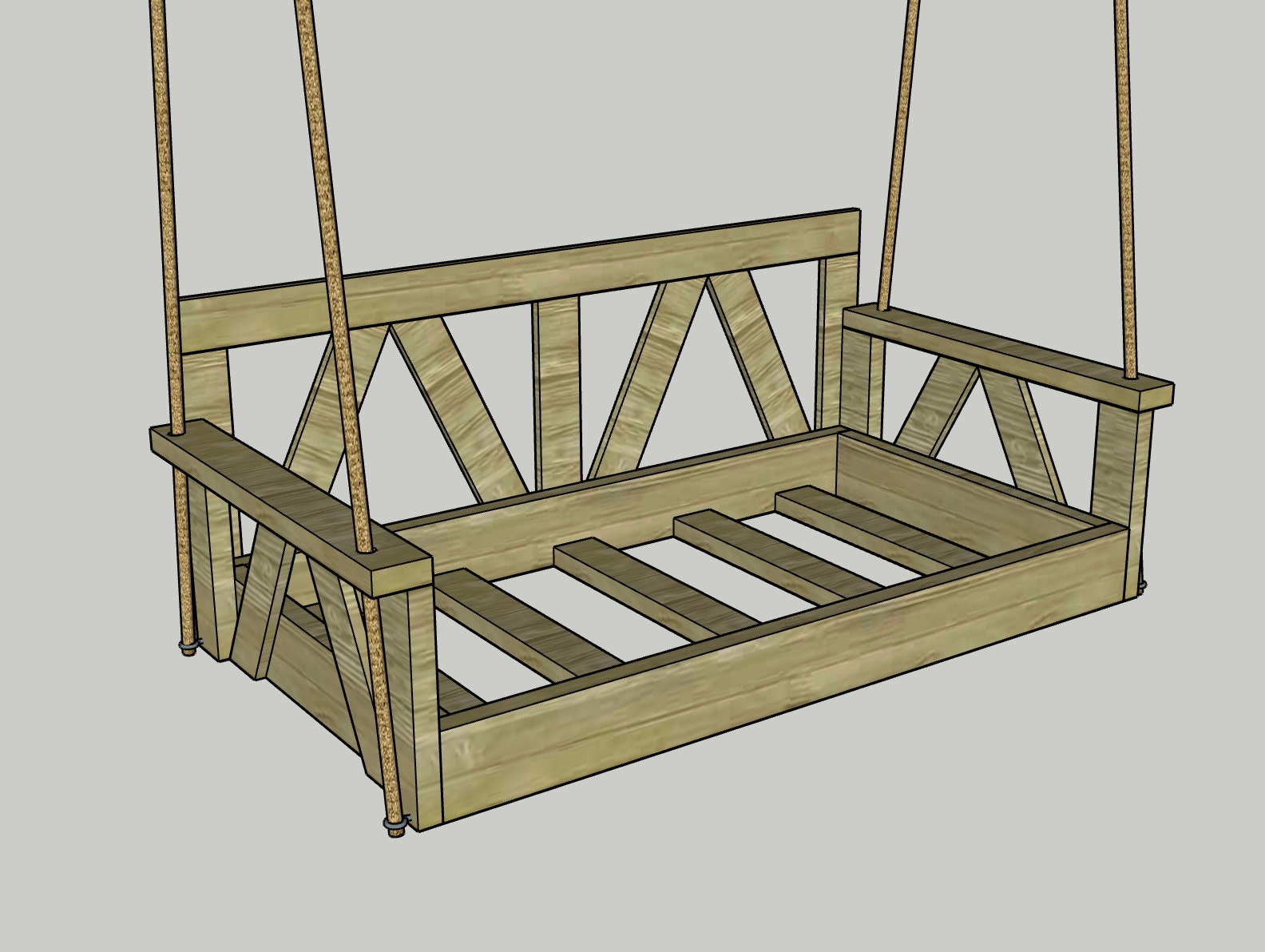 DIY Porch Bed Swing Crib Size Printable PDF Woodworking Plans - Etsy