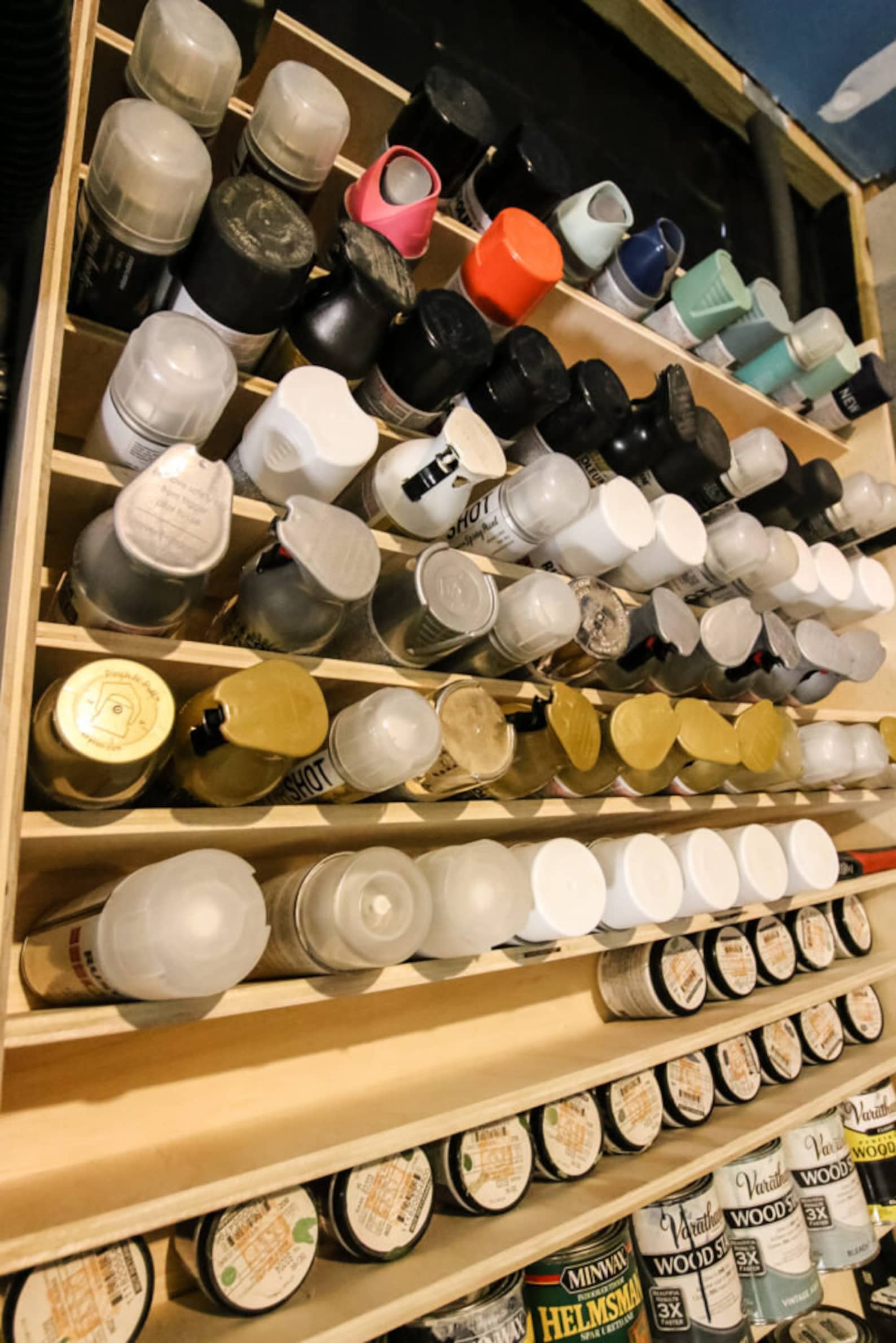DIY Spray Paint Storage Rack - Printable PDF Woodworking Plans - Etsy