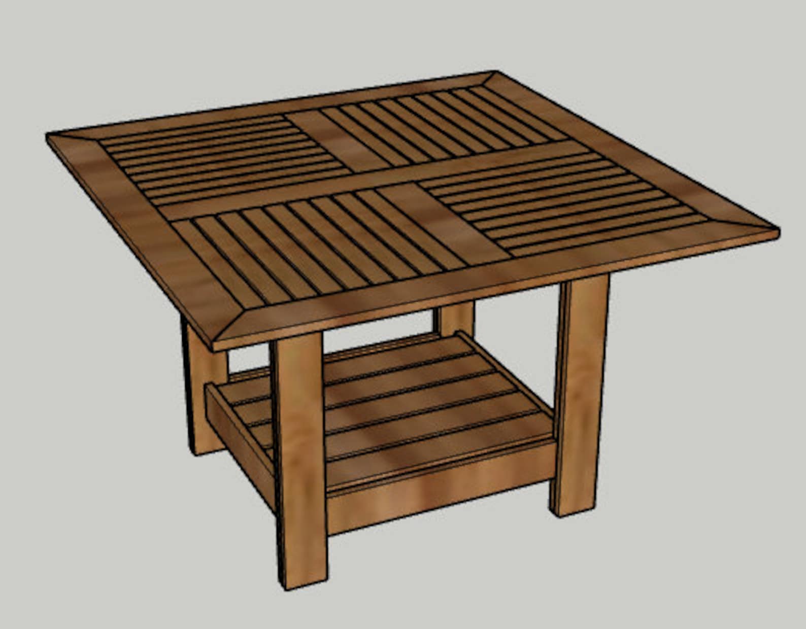 Square Outdoor Dining Table PDF Woodworking Plans Printable - Etsy