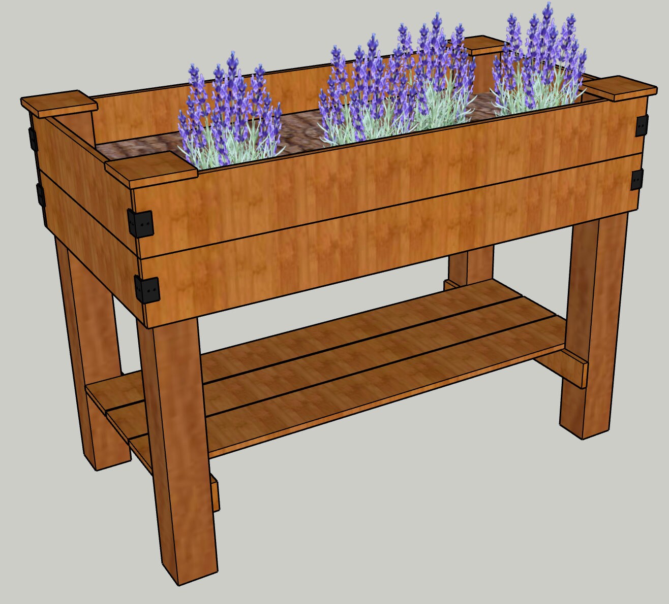 Diy Elevated Garden Bed With Legs Printable Pdf Woodworking Plans Etsy