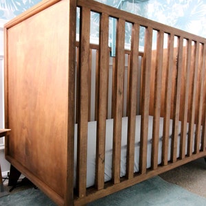 Mid Century Modern Baby Crib Woodworking PDF Plans Printable - Etsy