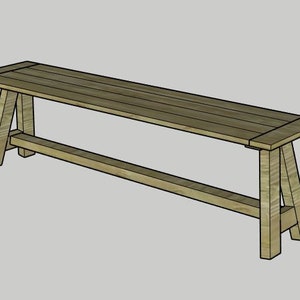 DIY Modern Angle Bench Printable PDF Woodworking Plans | Etsy