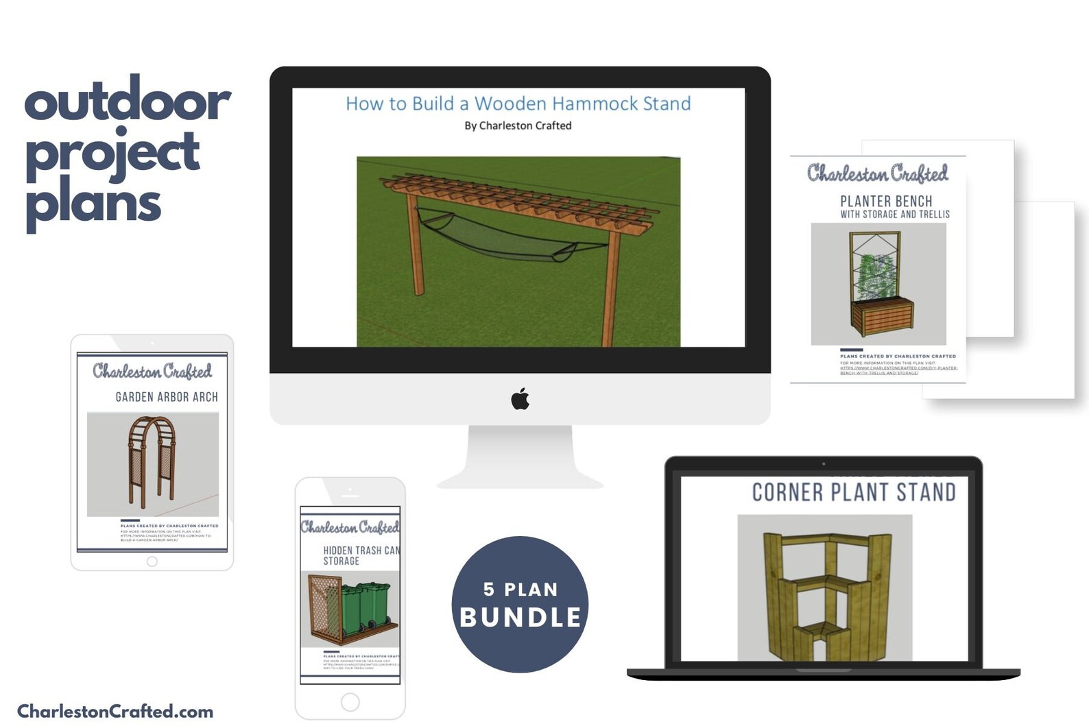 BUNDLE of 5 Outdoor Furniture Project PDF Woodworking Plans - Etsy