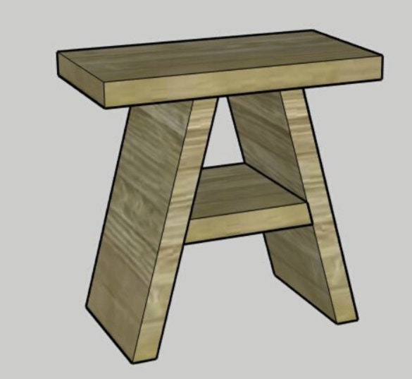 DIY Wooden Shower Stool - Printable PDF Woodworking Plans - Etsy