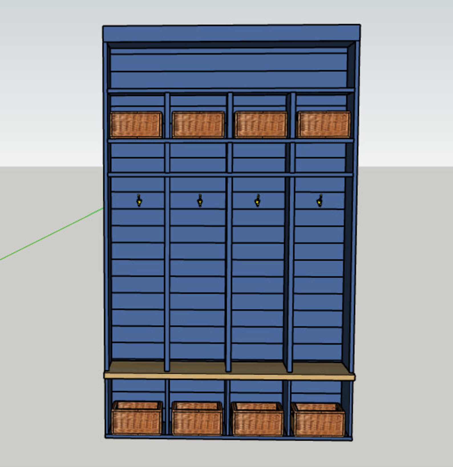 DIY Mudroom Lockers With Cubby Storage Printable PDF Woodworking Plans ...