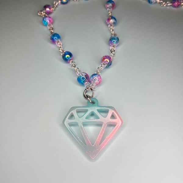 Emo Scene Diamond Necklace - Etsy