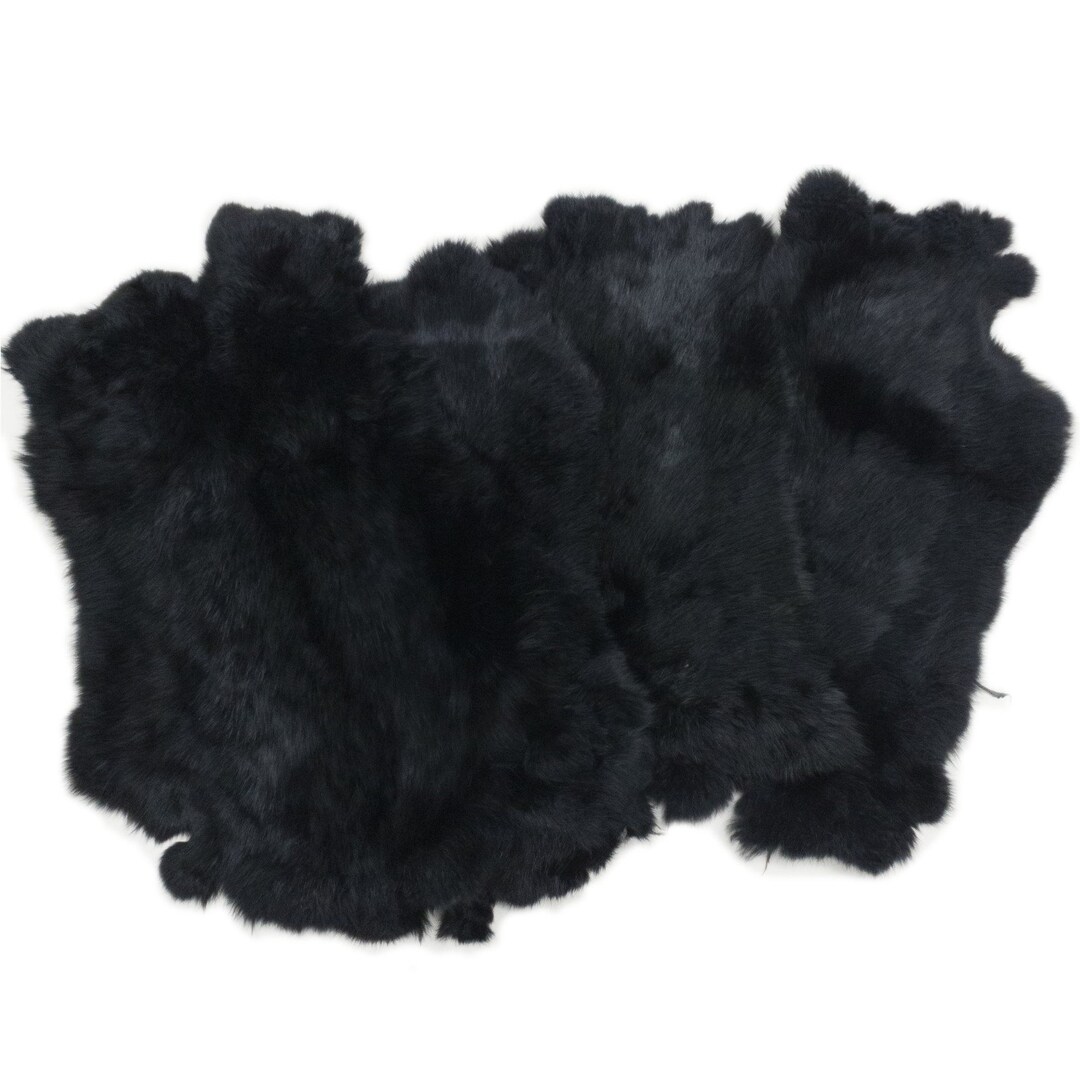 Genuine Black Rabbit Pelt Medieval LARP Magic Craft Grade Leather ...