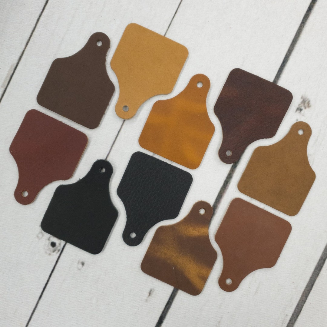 Genuine Cowhide Leather Patch Blank Customized Hat Patches Cow Tag ...