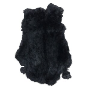 Genuine Black Rabbit Pelt Medieval LARP Magic Craft Grade Leather ...