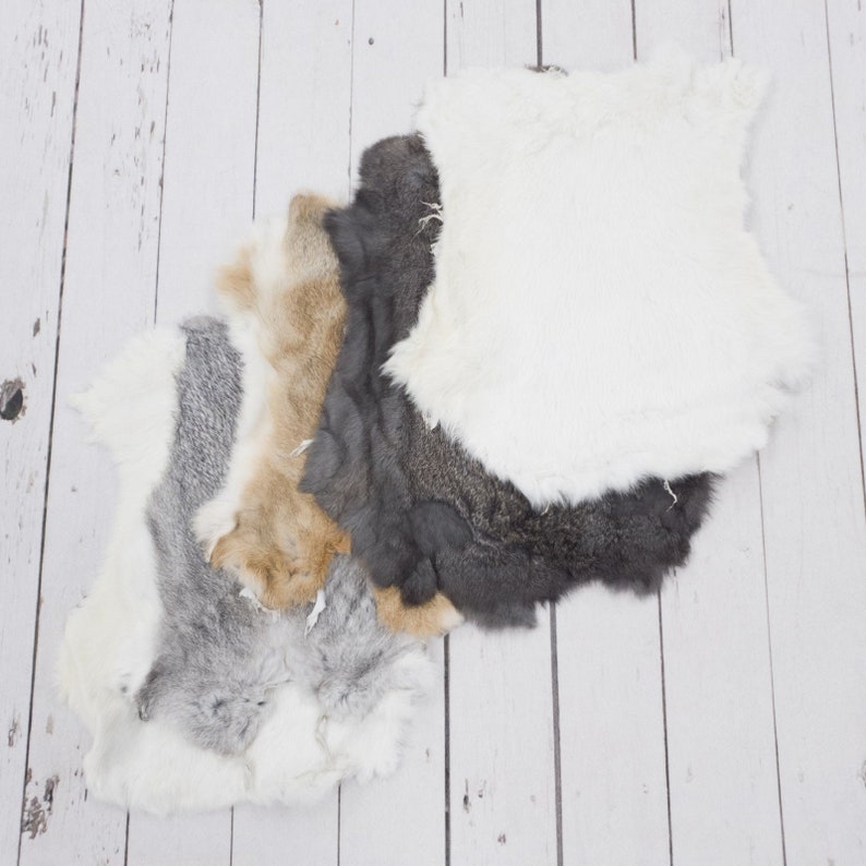 Rabbit Pelt / Natural Colors / off White / Singles or 6 Pack / - Etsy