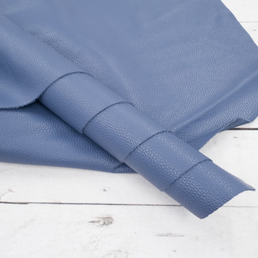 Pebble Grain Leather Pieces / Cowhide / Navy Blue / Pebble Grain ...
