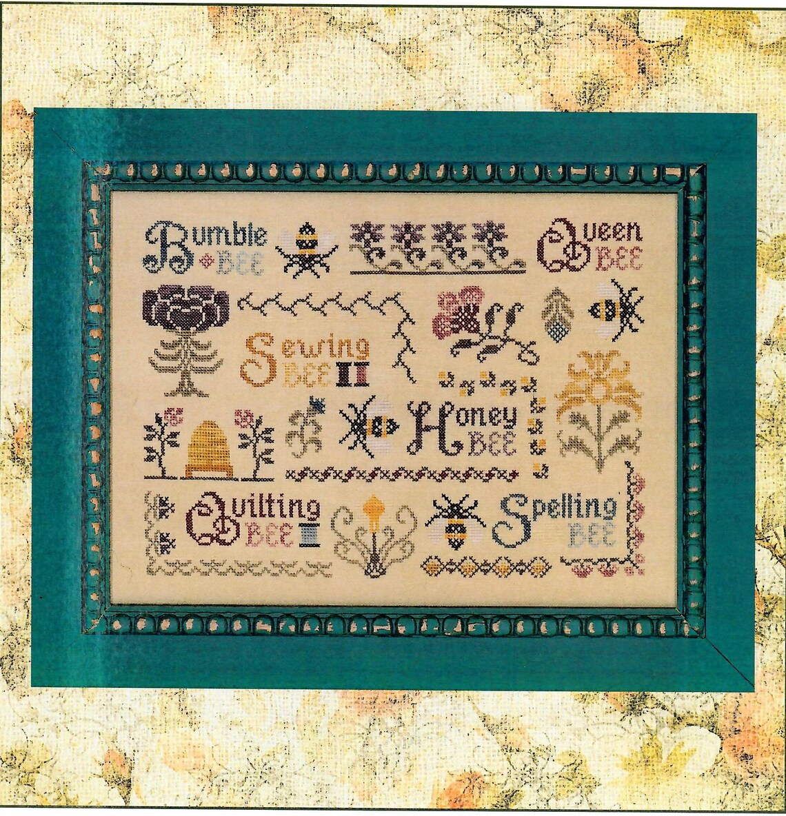 Antique Bee Sampler Designed by Elizabeth Foster - Etsy
