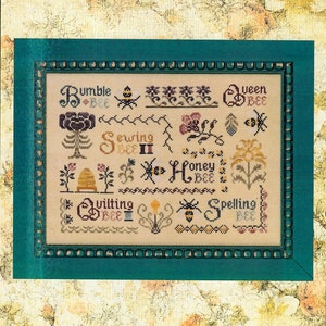 Antique Bee Sampler Designed by Elizabeth Foster - Etsy