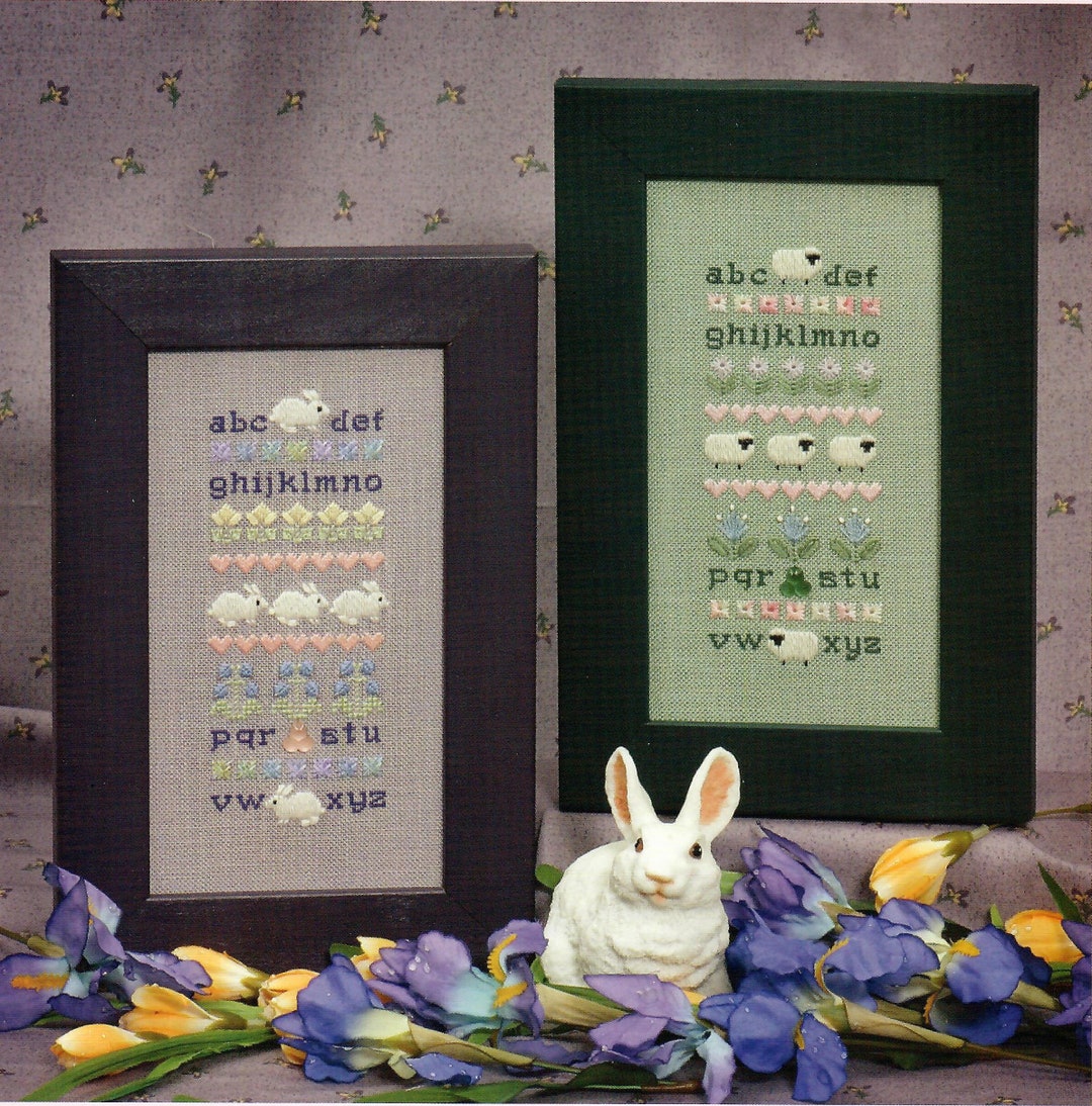 Sheep and Rabbit Samplers Designed by Elizabeth Foster - Etsy