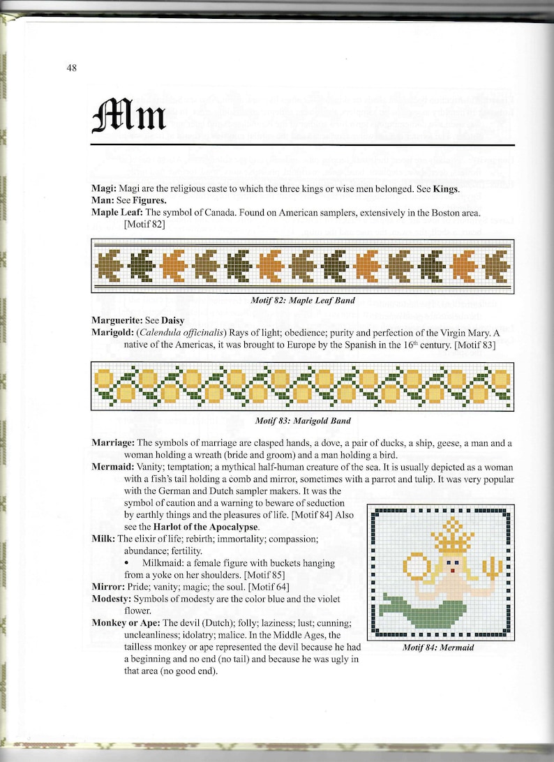 Sampler Motifs and Symbolism - Etsy