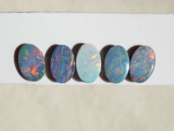 Australian Doublet Fire Opal Lot Solid Fire Doublet Opal - Etsy