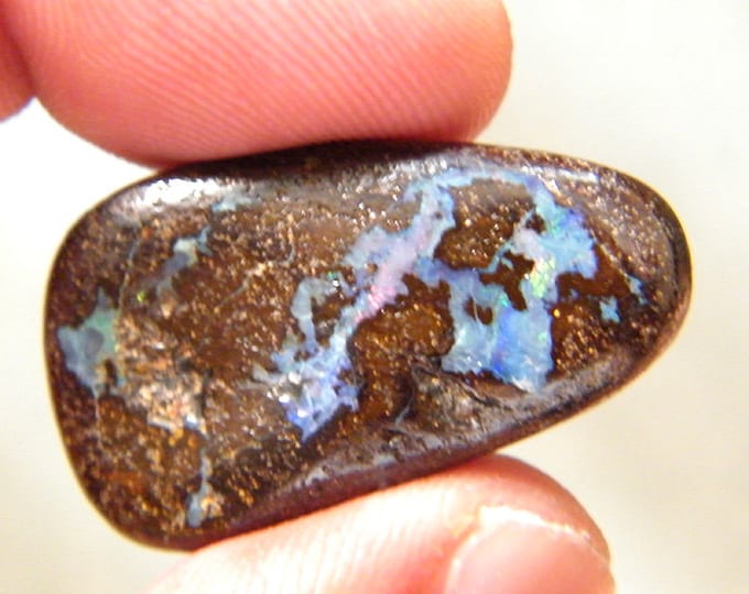 Fabulous Fire Multicolor Metallic Blue Flashy Australian Boulder Opal ...