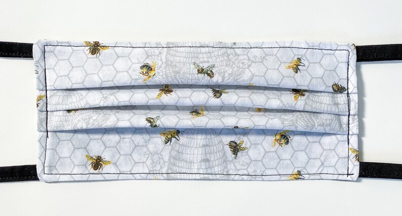 Bees Cloth face mask with fabric ties | Etsy