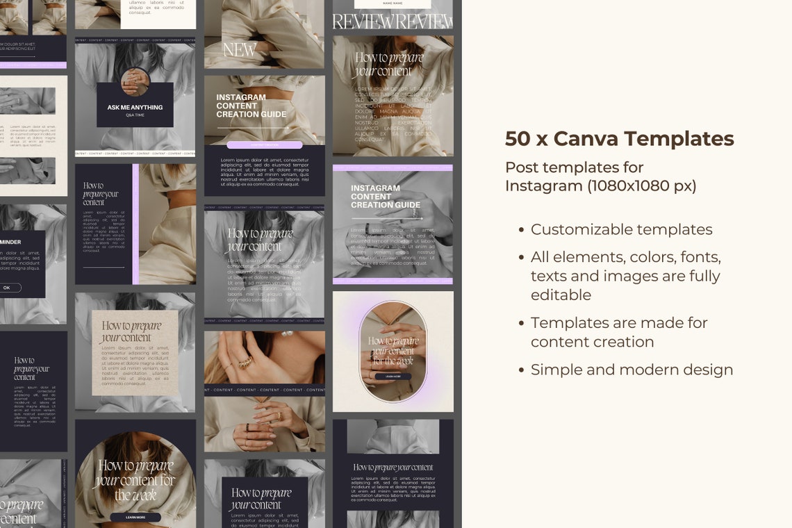 Aesthetic Instagram Post Template | Instagram Template | Instagram Post ...