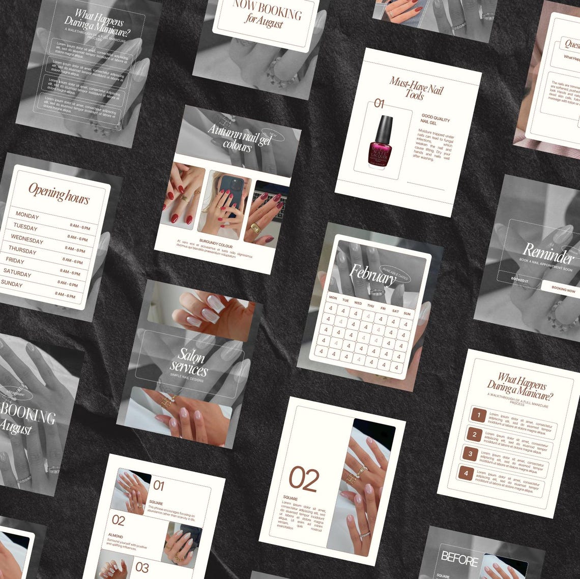 Editable on Canva Nail Tech Artist Salon Business Instagram Post Story ...
